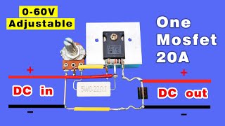 How To Make Adjustable Voltage Regulator Using Mosfet Voltage ...