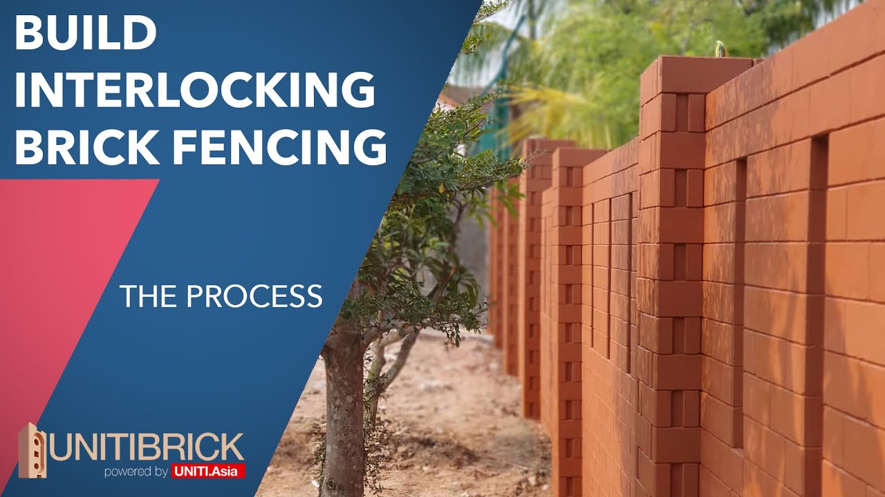Build Interlocking Brick Fencing The Process Youtube