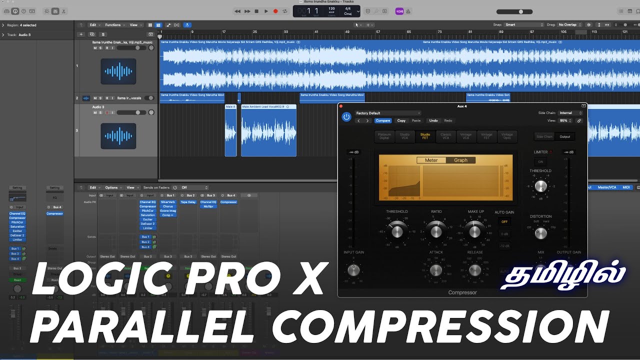 Parallel Compression Make Depth In Vocal Logic Pro X Tamil Tutorial