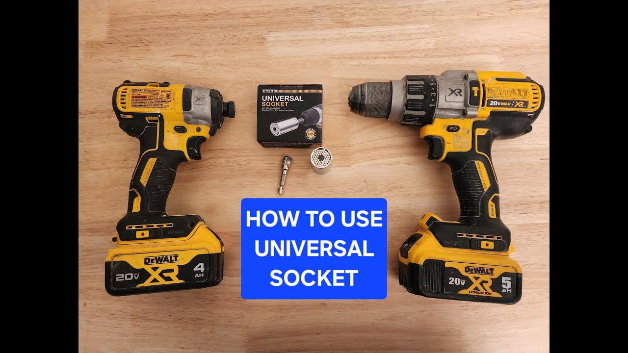 How To Use A Universal Socket With Drill Impact Driver Or Ratchet