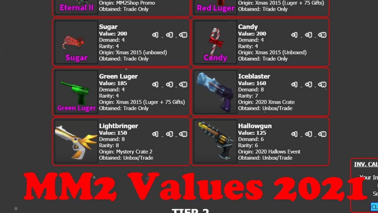 Official Mm2 Values