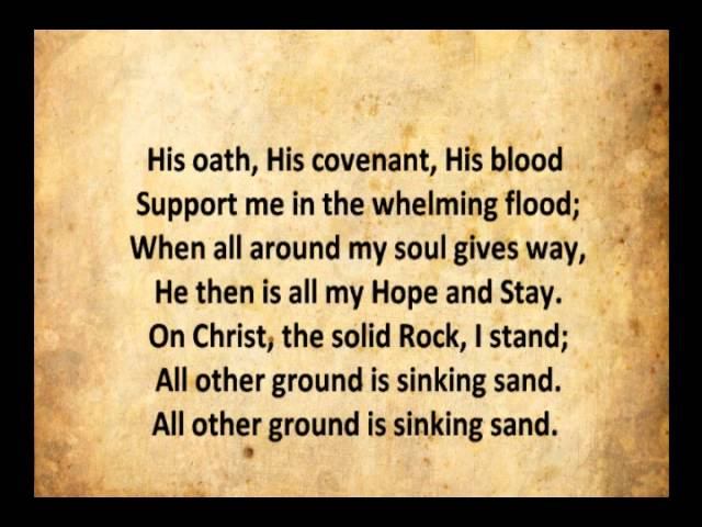 On Christ The Solid Rock I Stand With Lyrics Chords Chordify