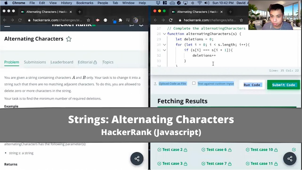 How To Solve Alternating Characters On Hackerrank Javascript