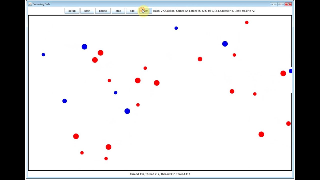 Bouncing Balls Java Youtube