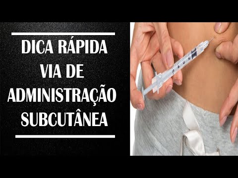 Via De Administração Subcutânea Enfermagem Educacional Youtube