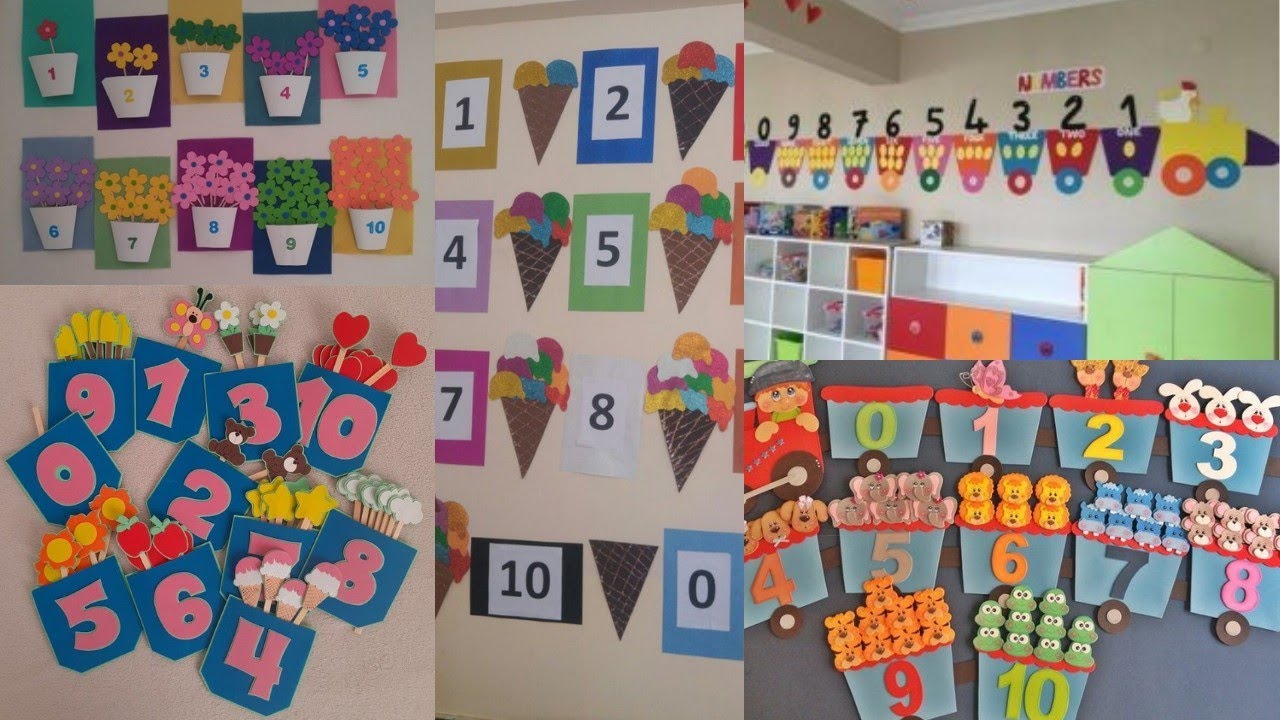 Pre Classroom Decoration Ideas For Math Class Number Learning