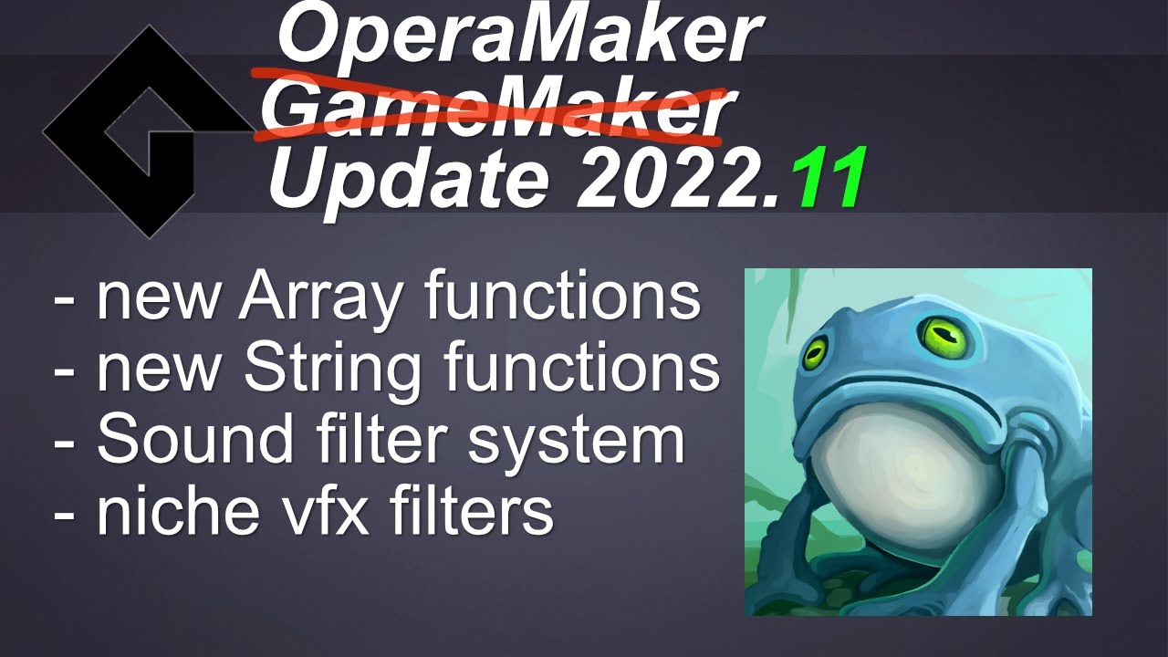 Update V2022 11 Functional Content Gamemaker Youtube