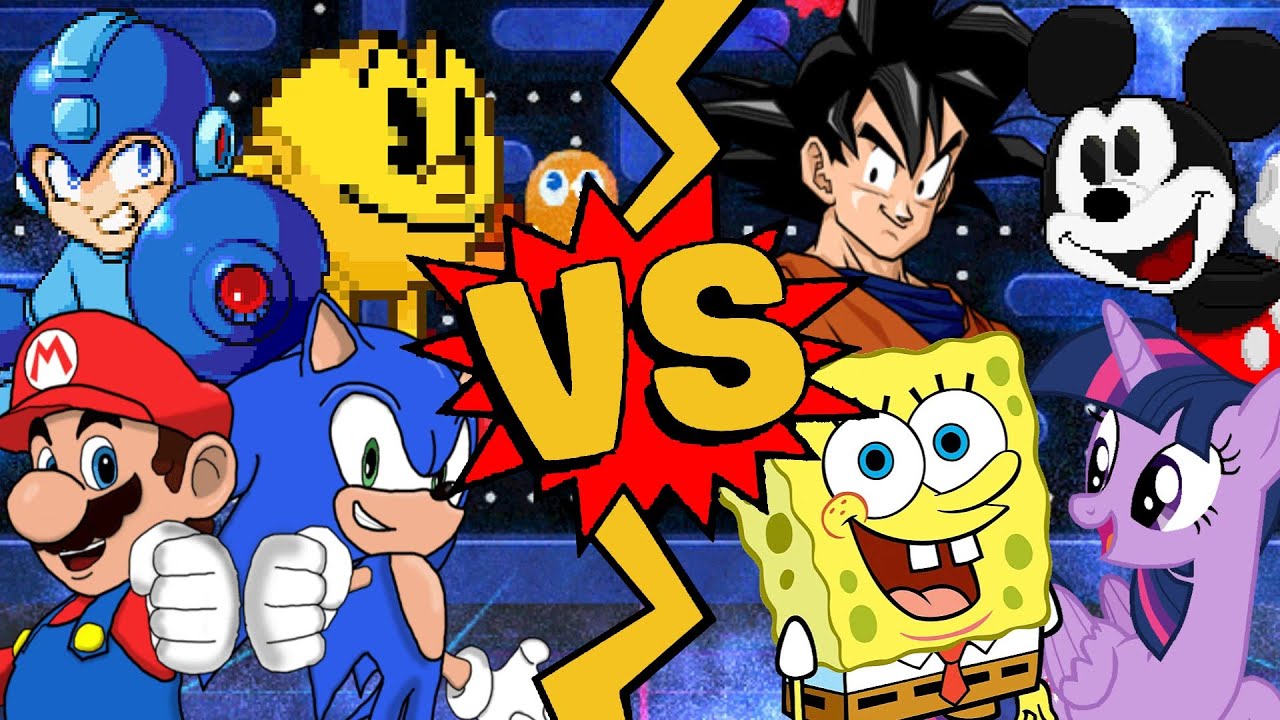 M U G E N Battles Mario Sonic Mega Man Pac Man Vs Mickey Mouse