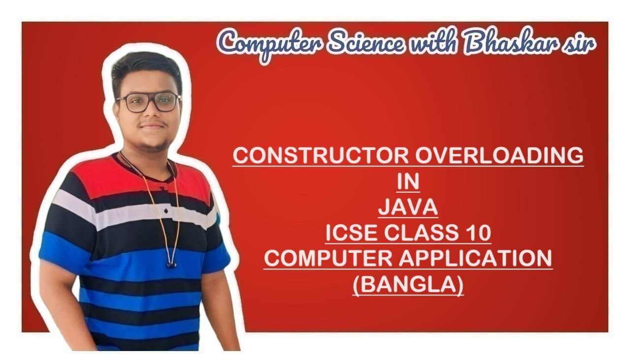 Constructor Overloading In Java Icse Class 10 Computer Application