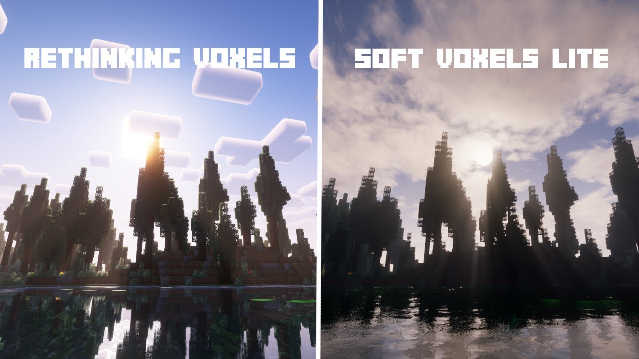Minecraft Rethinking Voxels Vs Soft Voxels Lite Shader Comparison