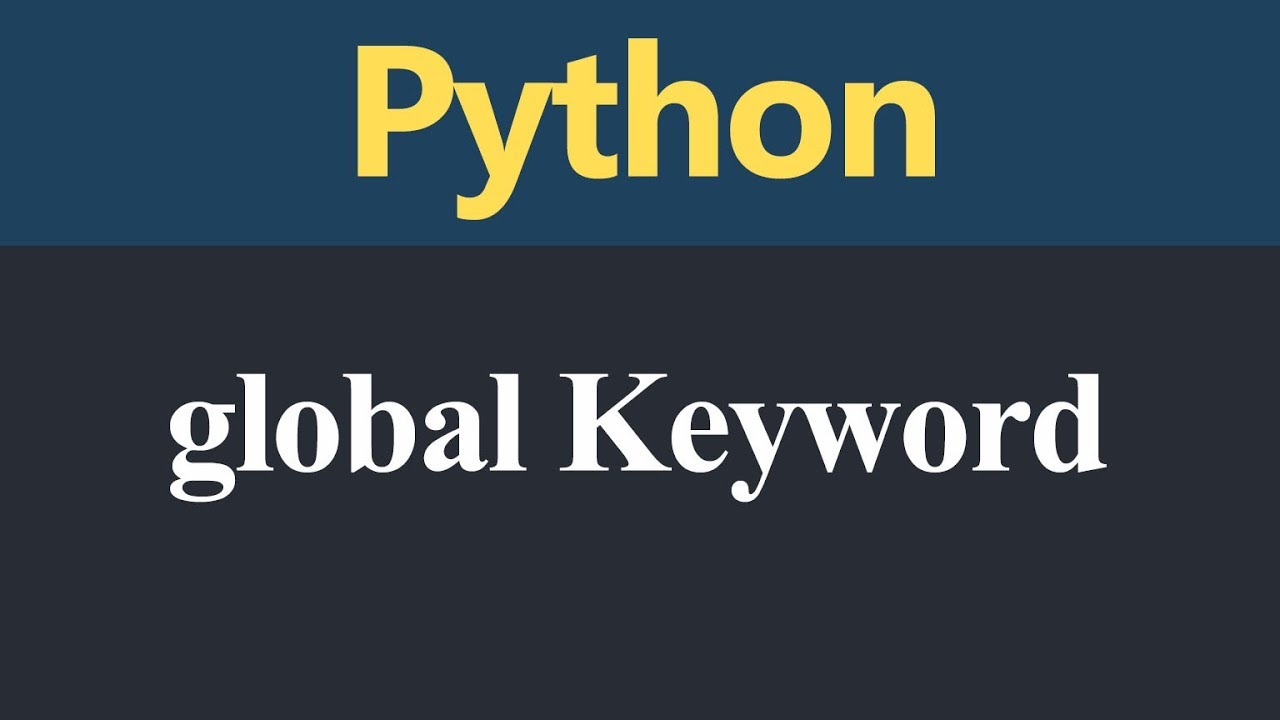 Global Keyword In Python Hindi Youtube