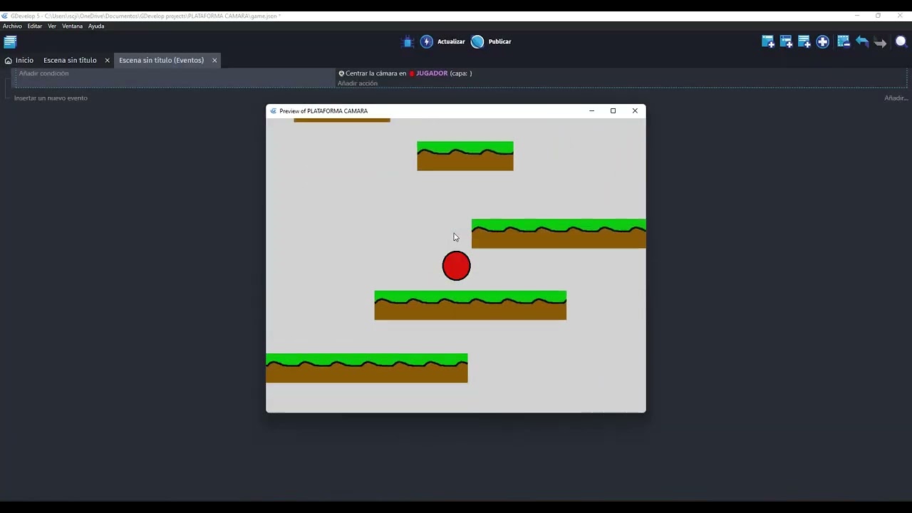Cámara Gdevelop Youtube