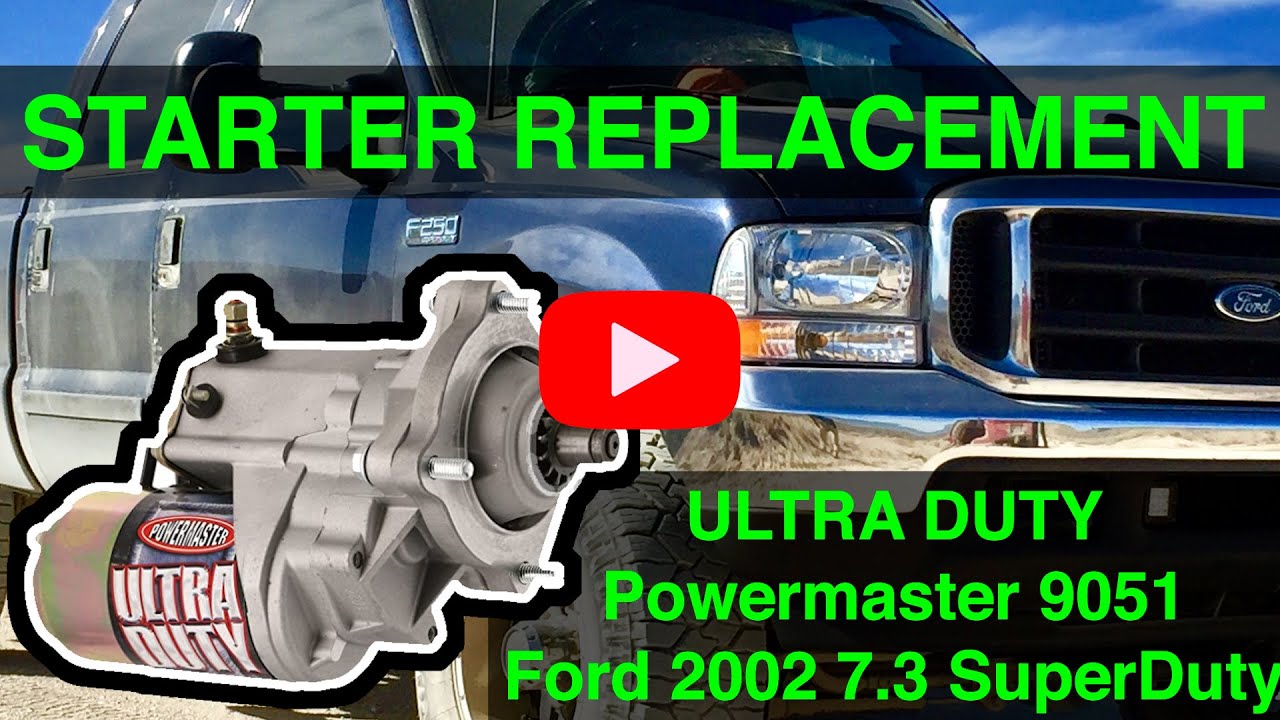 How To Change The Starter On 7 3 Powerstroke Superduty Ford Youtube