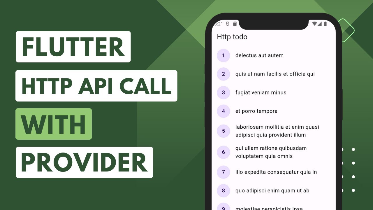 Flutter Http Api Call With Provider Todo Api Http Call Youtube
