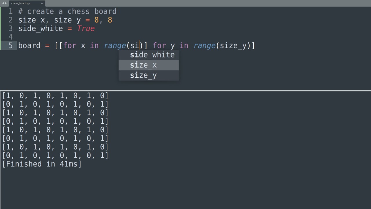 Chess Board Python Example Youtube