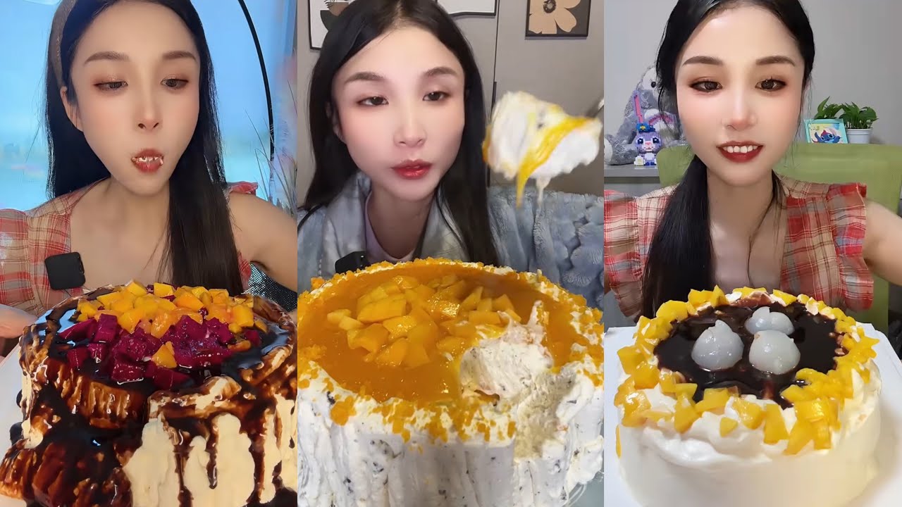 Asmr Mukbang Mukbang Sound Whole Creamy Cake Youtube