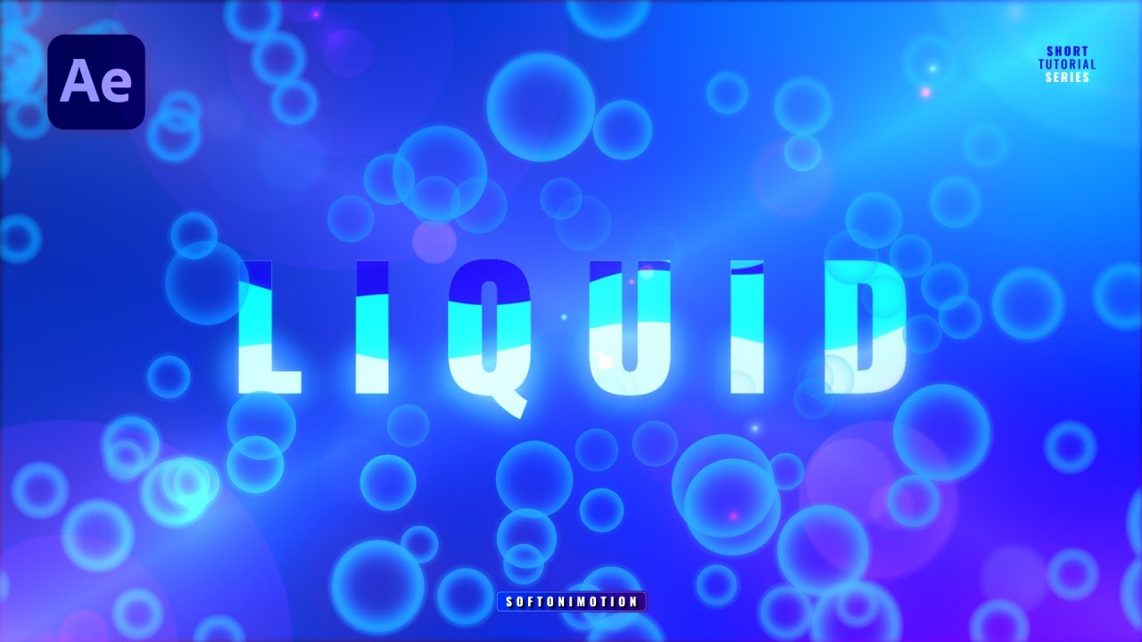 Liquid Text Animation After Effects Tutorial No Plugins Youtube