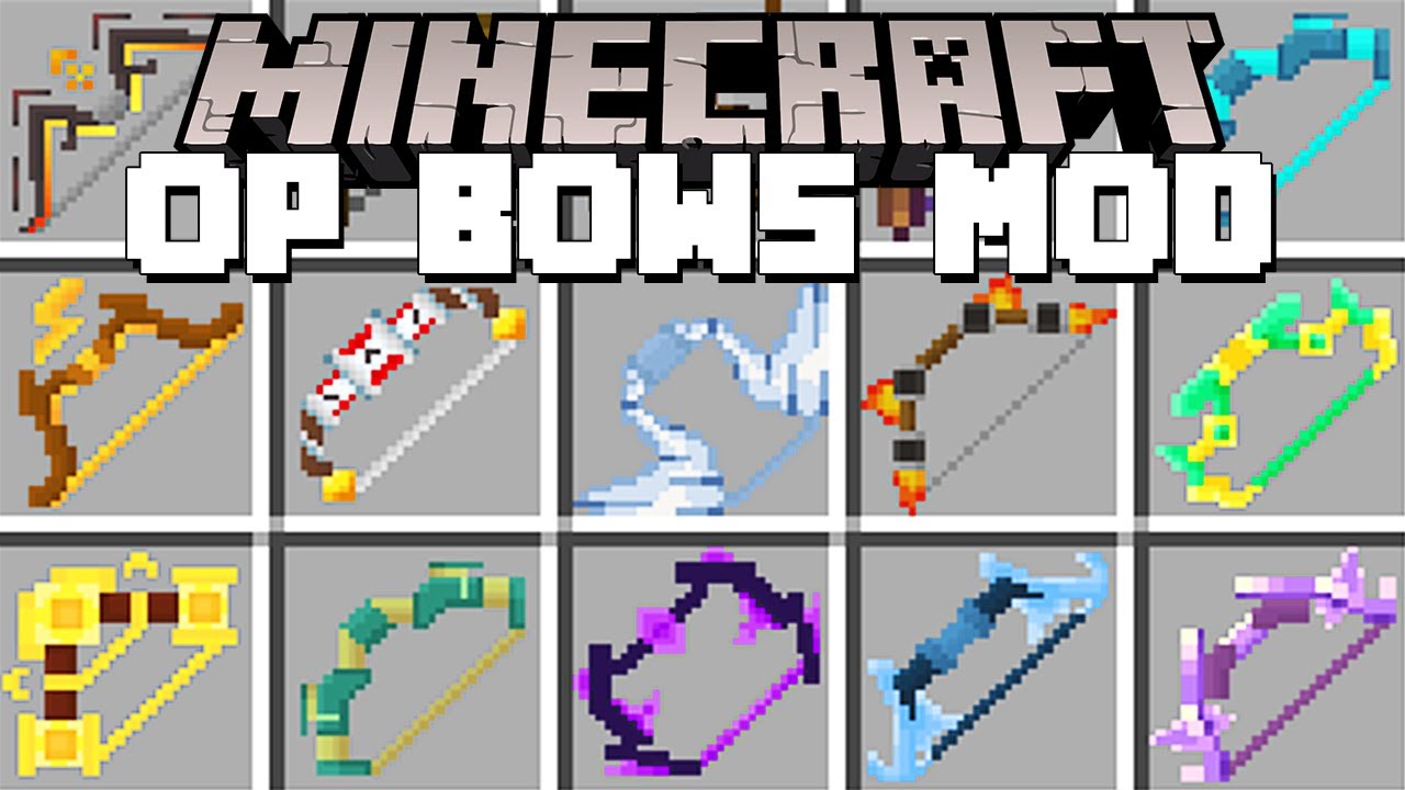 Minecraft Op Bows Powerful Bows Mod Minecraft Mods Youtube