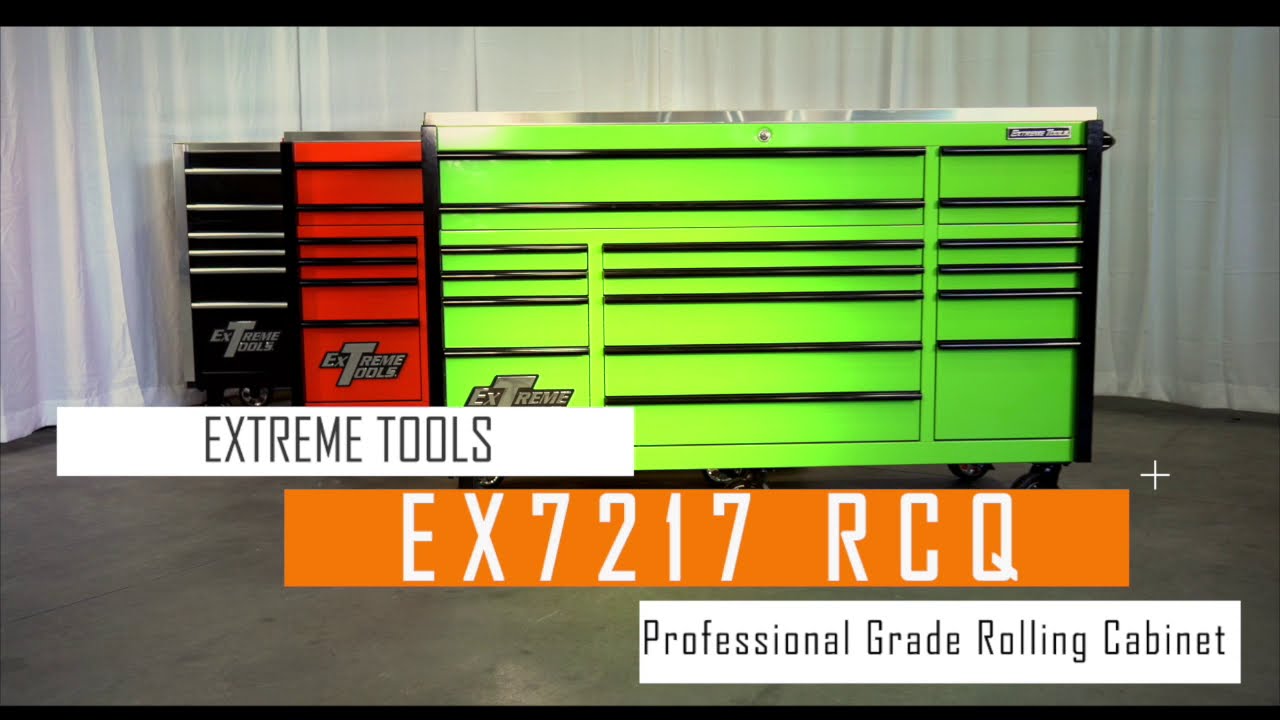 Ex7217rcq Extreme Tools Professional 72 Rolling Tool Box Youtube