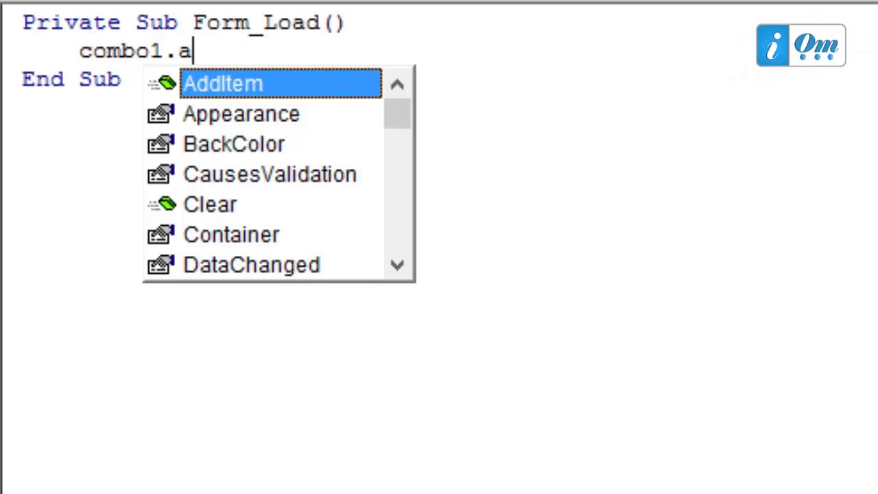 Drop Down List Combobox Visual Basic At Alice Shepard Blog