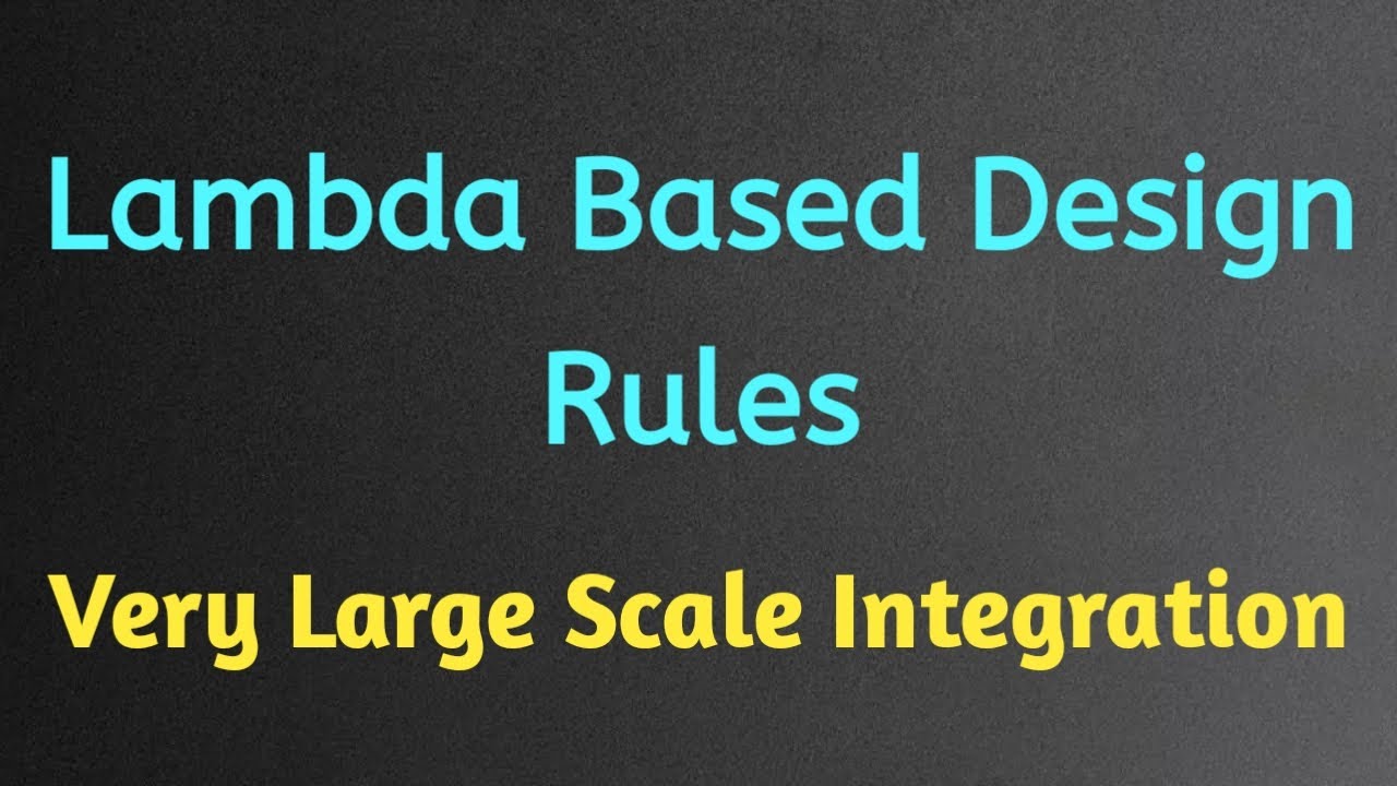 Cmos Lambda Based Design Rules At Gary Doerr Blog