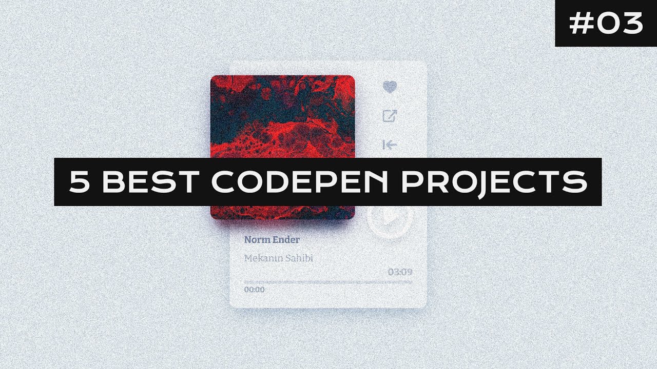 5 Best Codepen Projects 03 Html Css Javascript Youtube