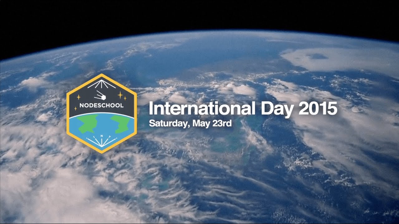 Nodeschool International 2015 Youtube