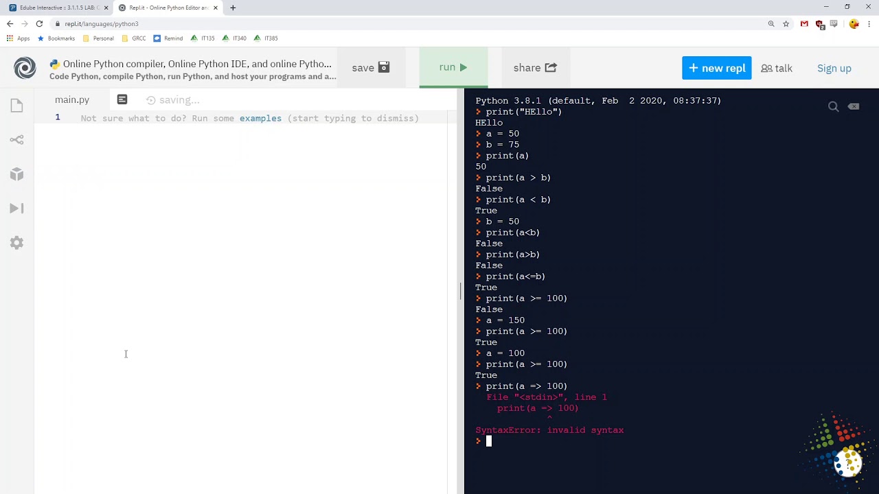 Python Institute Lab 3 1 1 5 Youtube