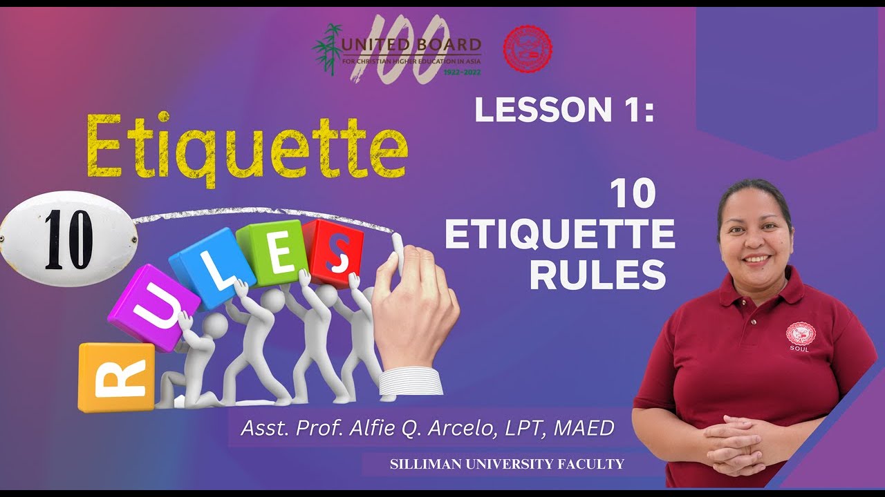 10 Etiquette Rules Youtube