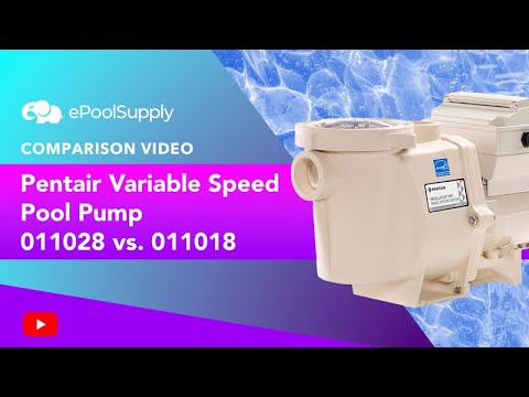 Pentair Variable Speed Pool Pump 011028 Vs 011018 Differences Youtube