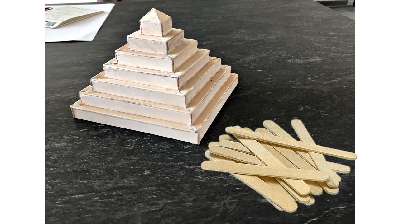 How To Make A Pyramid From Popsicle Sticks Diy Youtube