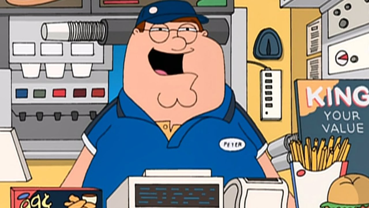 Family Guy Peter Works At Burger King Youtube