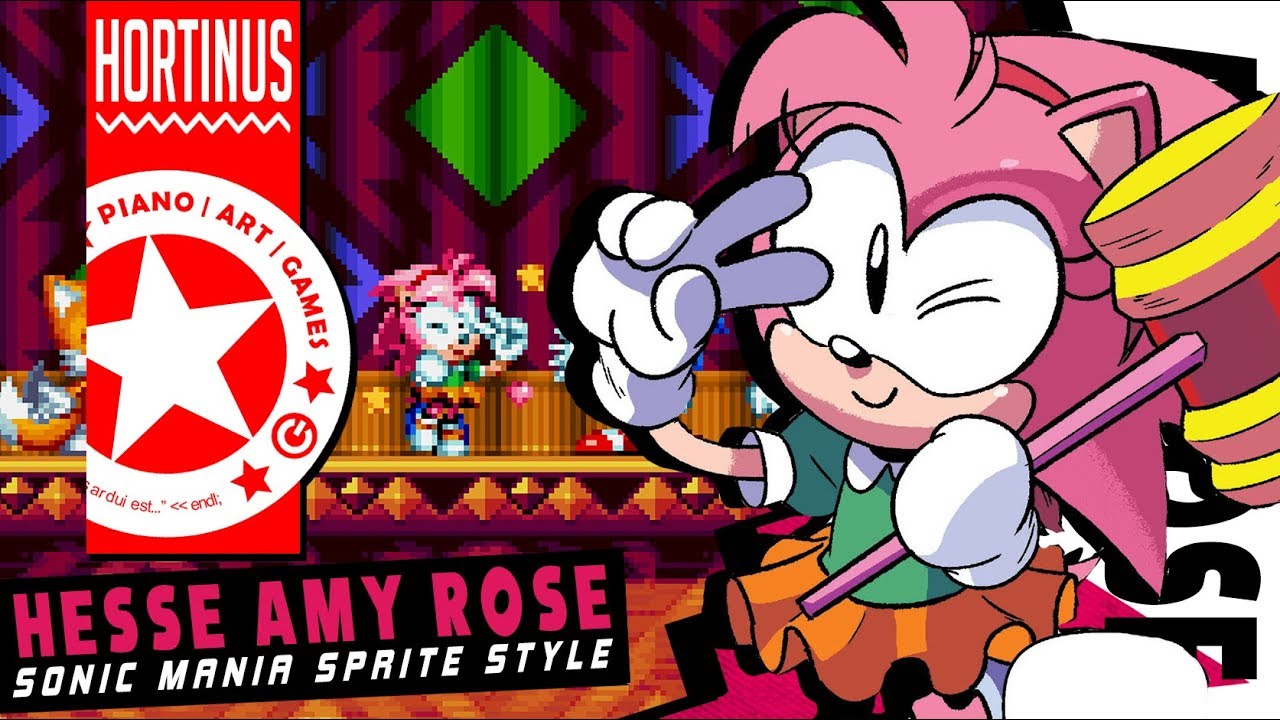 Spriting Hesse Amy Rose In Mspaint Sonic Mania Youtube