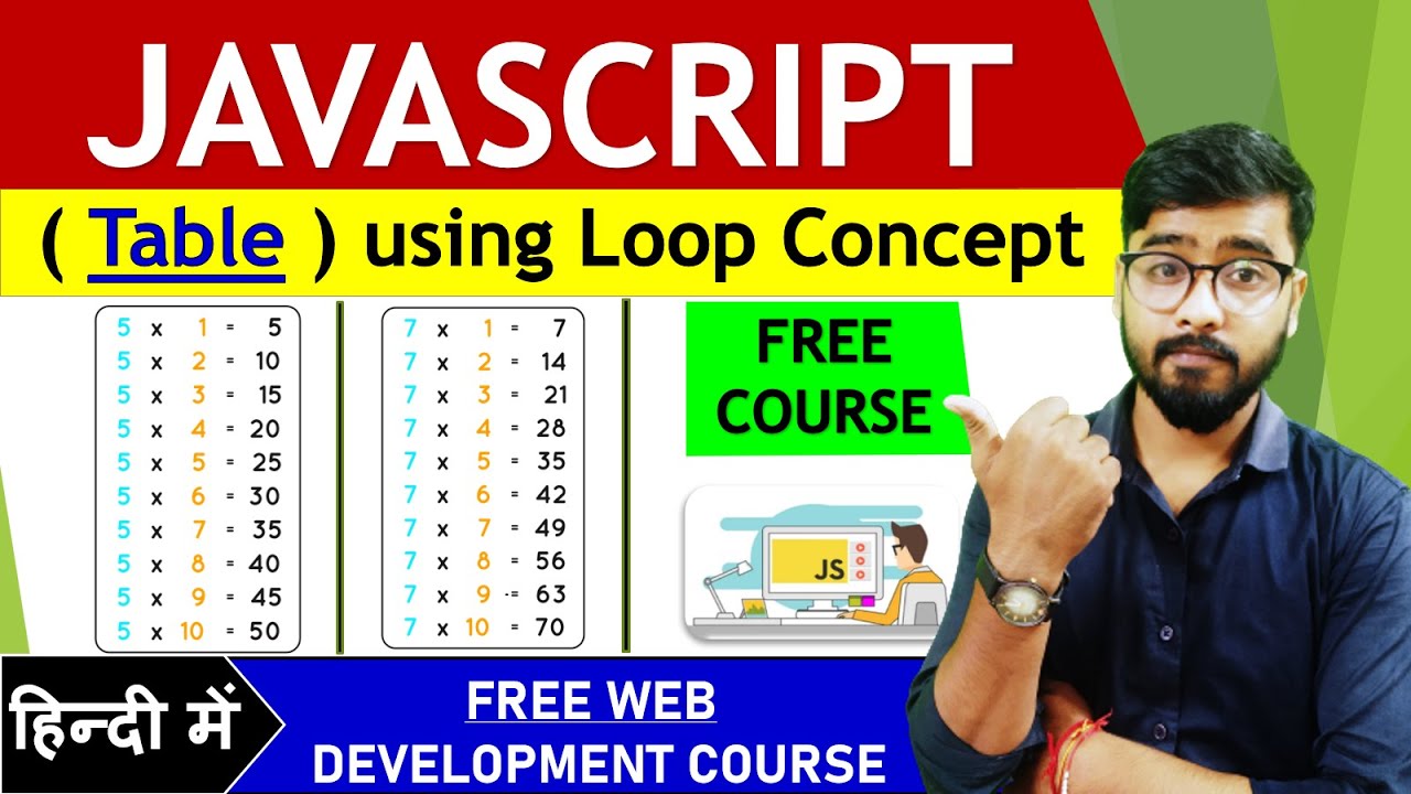 Javascript Practical Print Table Of Any Number Javascript Tutorial
