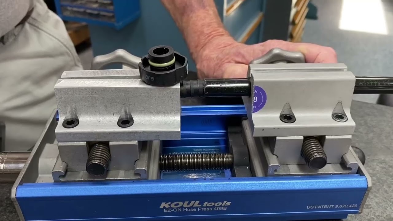 Install Voss Fuel Line Fittings With The Ez On Hose Press Youtube