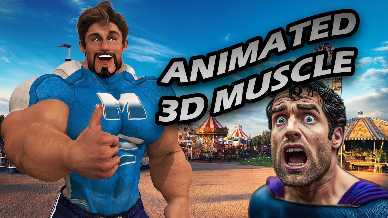 Muscle Flexing W 3d Superman Youtube