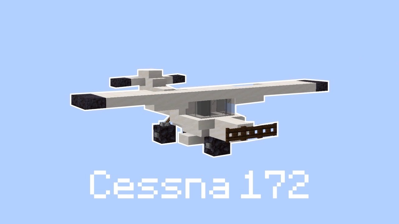 Minecraft Small Plane Tutorial Cessna 172 Youtube