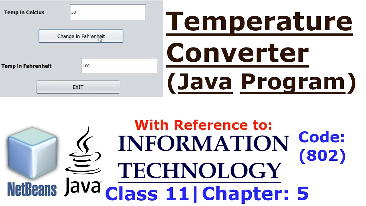 Temperature Converter Java Program Arbxcodex 2020 With Reference