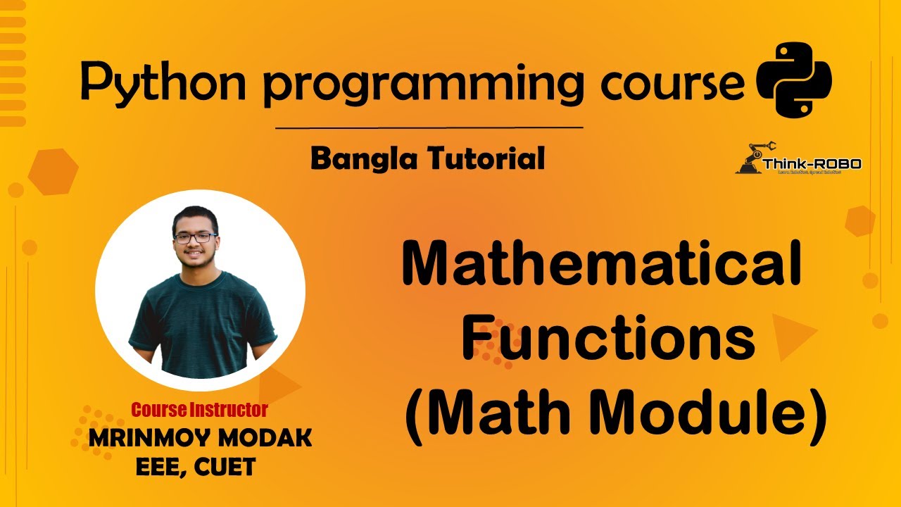 9 Mathematical Function In Python Math Module Python Bangla Tutorial