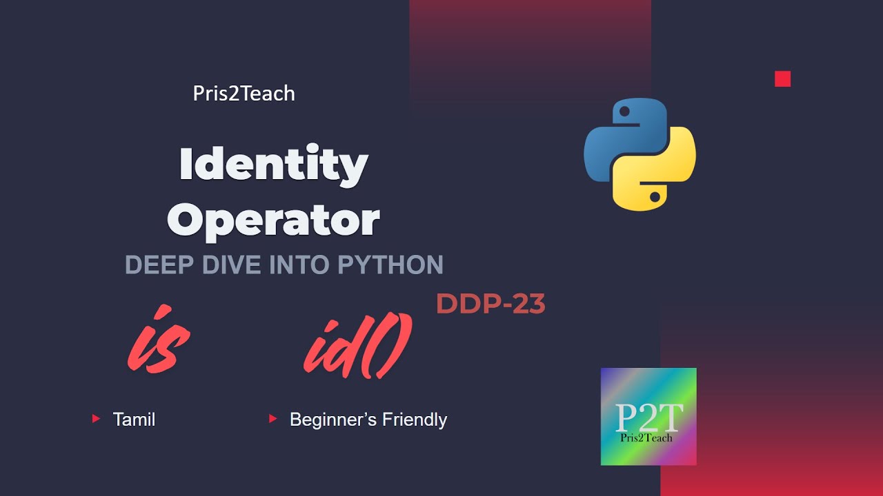Understanding Python Identity Operator Is And Id Function Python