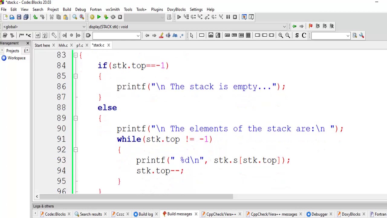 Stack Implementation Youtube