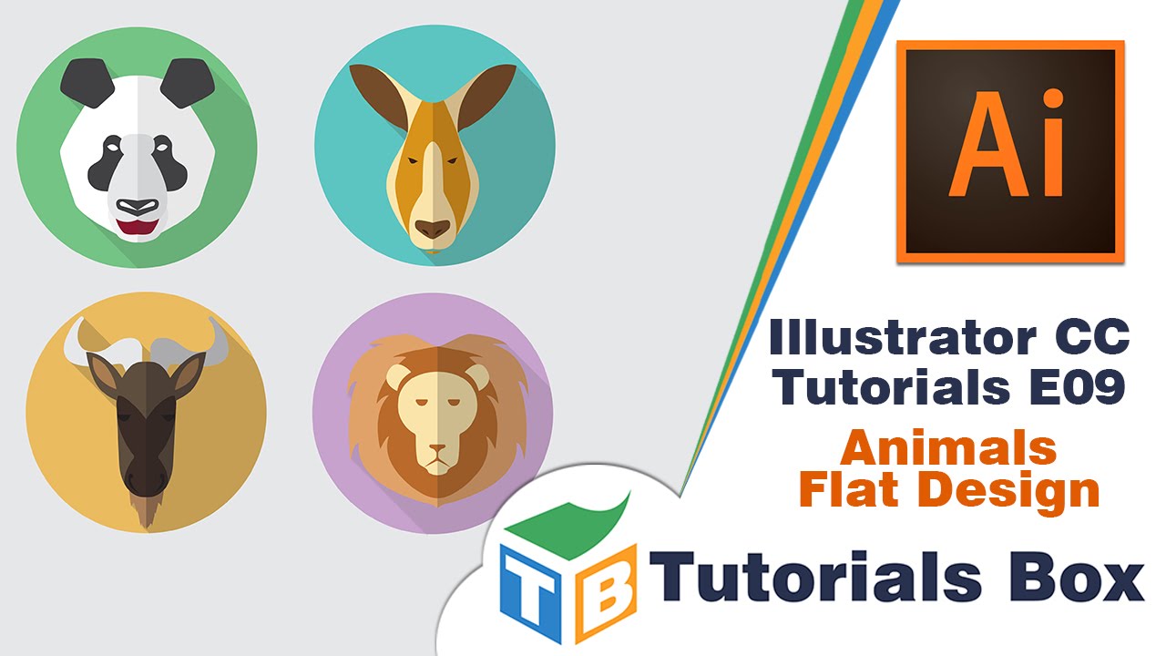 Illustrator Cc Tutorials E09 Animals Flat Design Youtube
