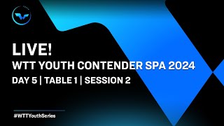 Live T1 Day 5 Wtt Youth Contender Szombathely 2024 Session 2 World