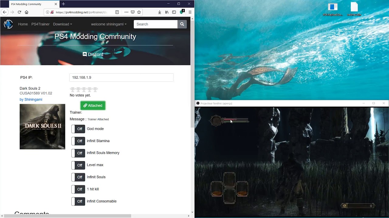 Ps4modding Net Trainer From Web Browser Youtube
