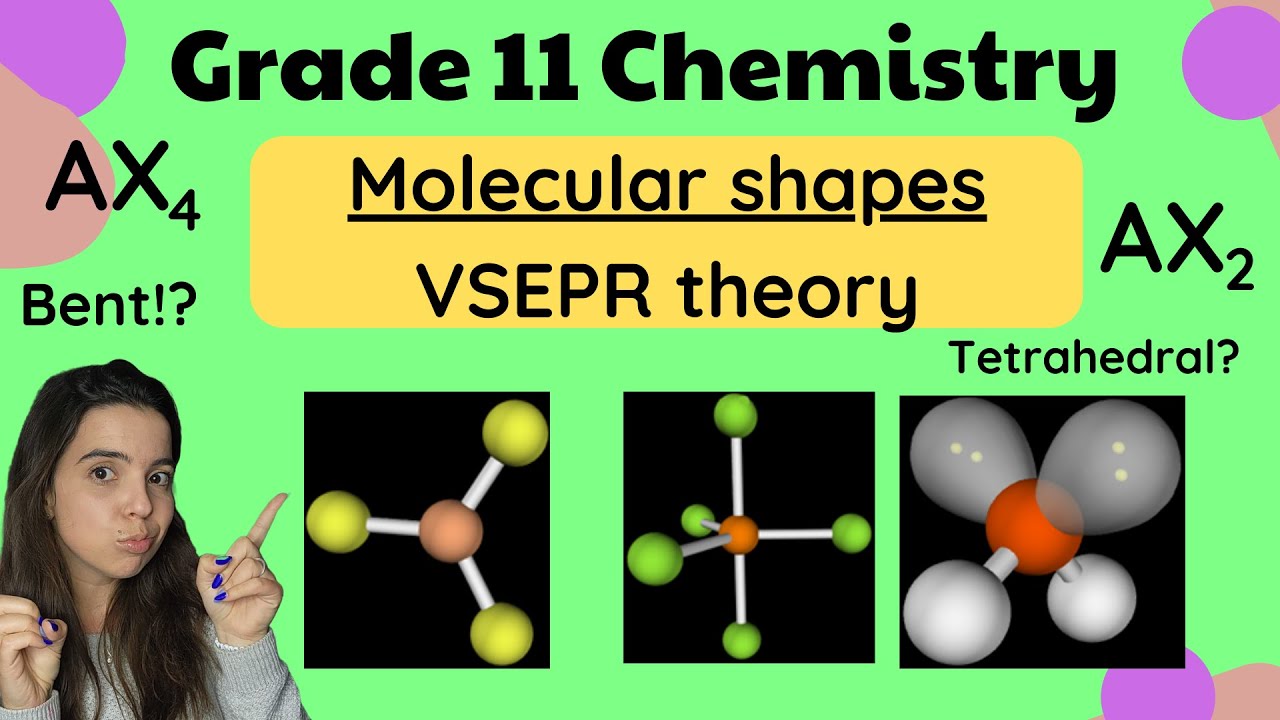 Molecular Shapes Vsepr Theory Grade 11 Chemistry Youtube