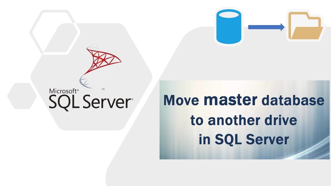 Move Master Database To Another Drive In Sql Server Youtube