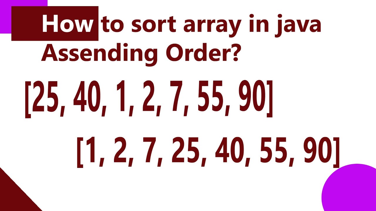 How To Sort Array Without Predefined Functions In Java Youtube