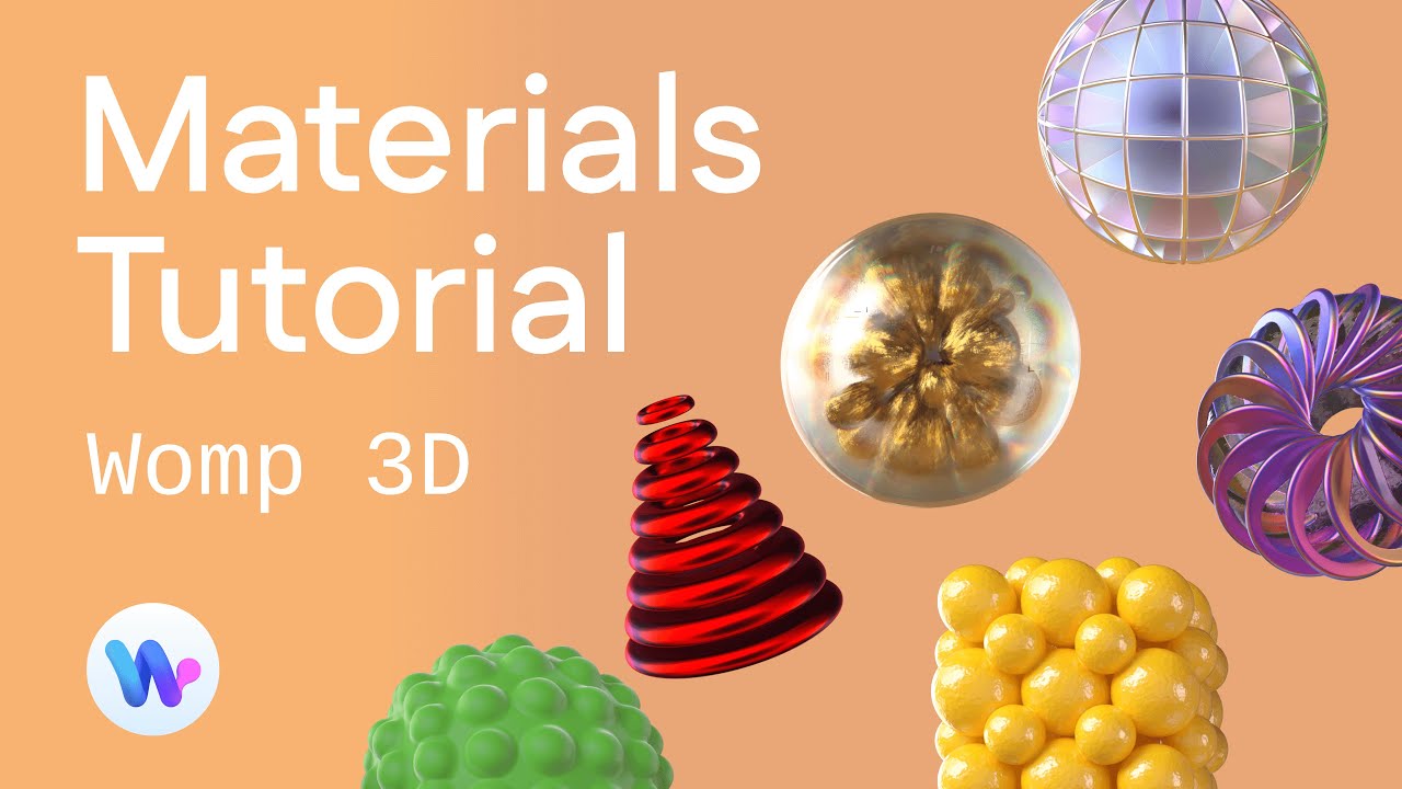 Easy 3d How To Create Apply Materials Tutorial Womp 3d Youtube