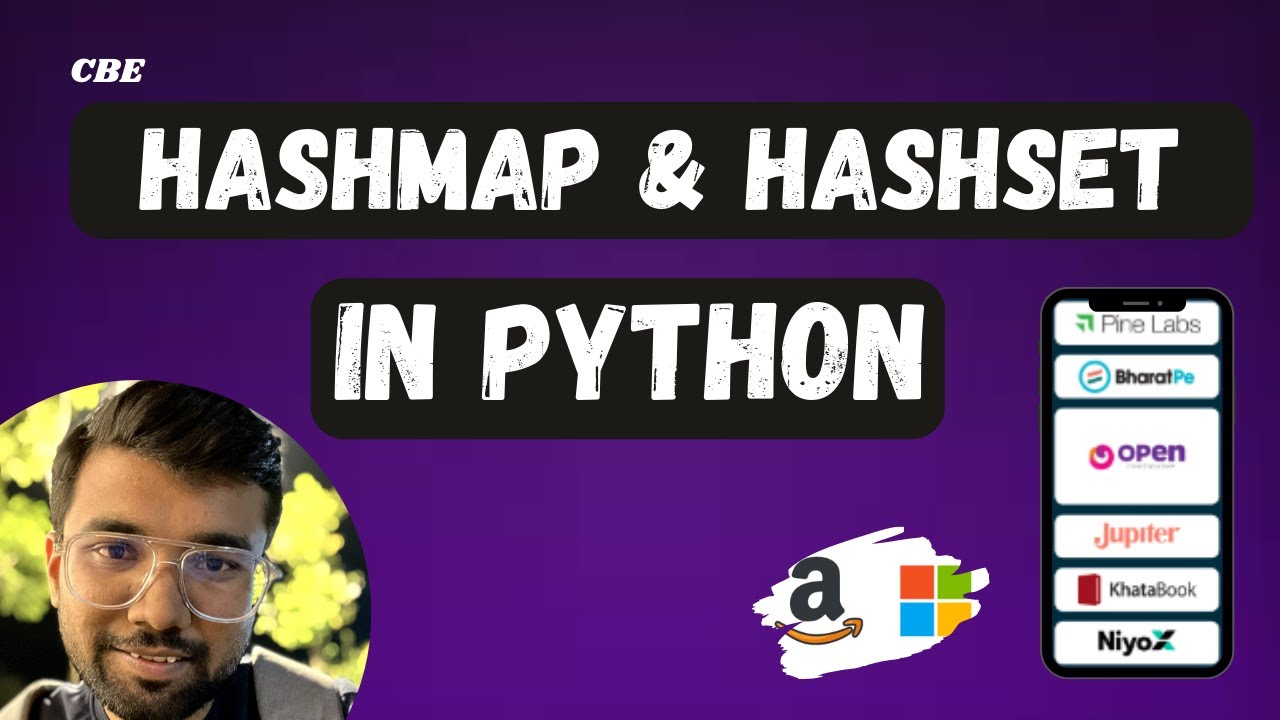 Hashmap Hashset In Python Youtube