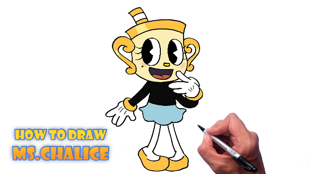 How To Draw Ms Chalice Cuphead Show Game Character Youtube